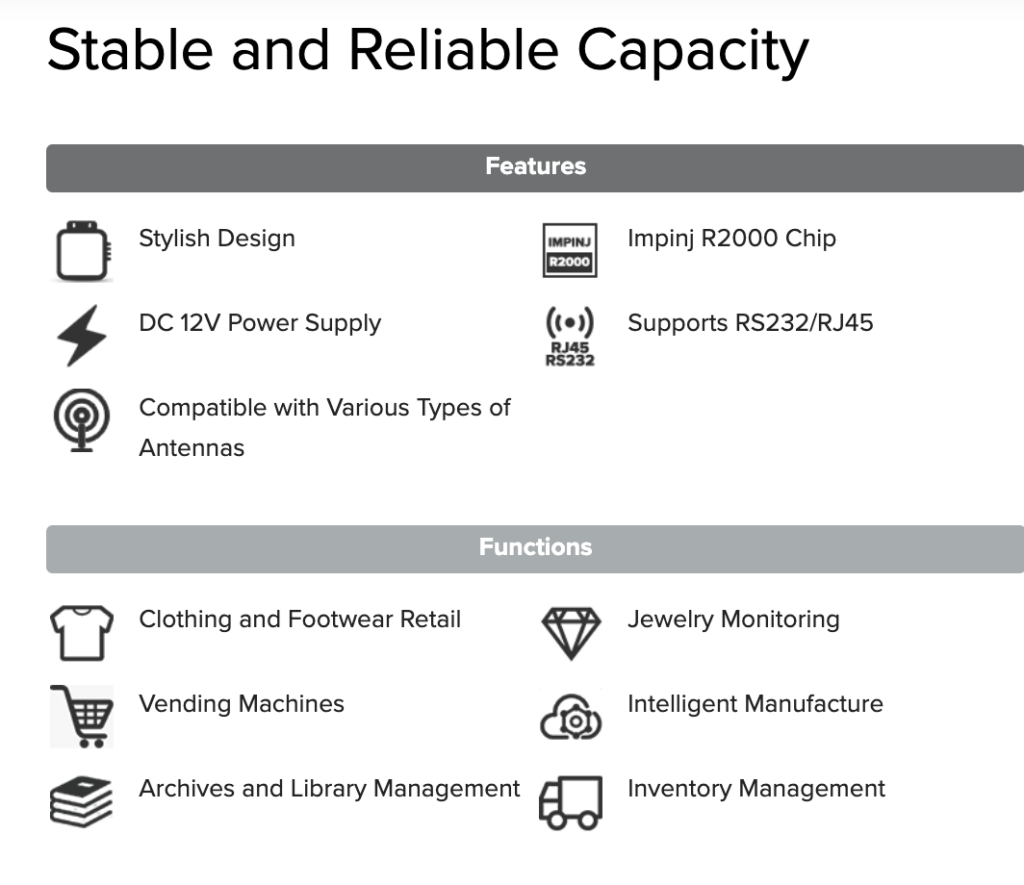 Fixed RFID Reader Chainway UR4 - PMCS TECH LLC
