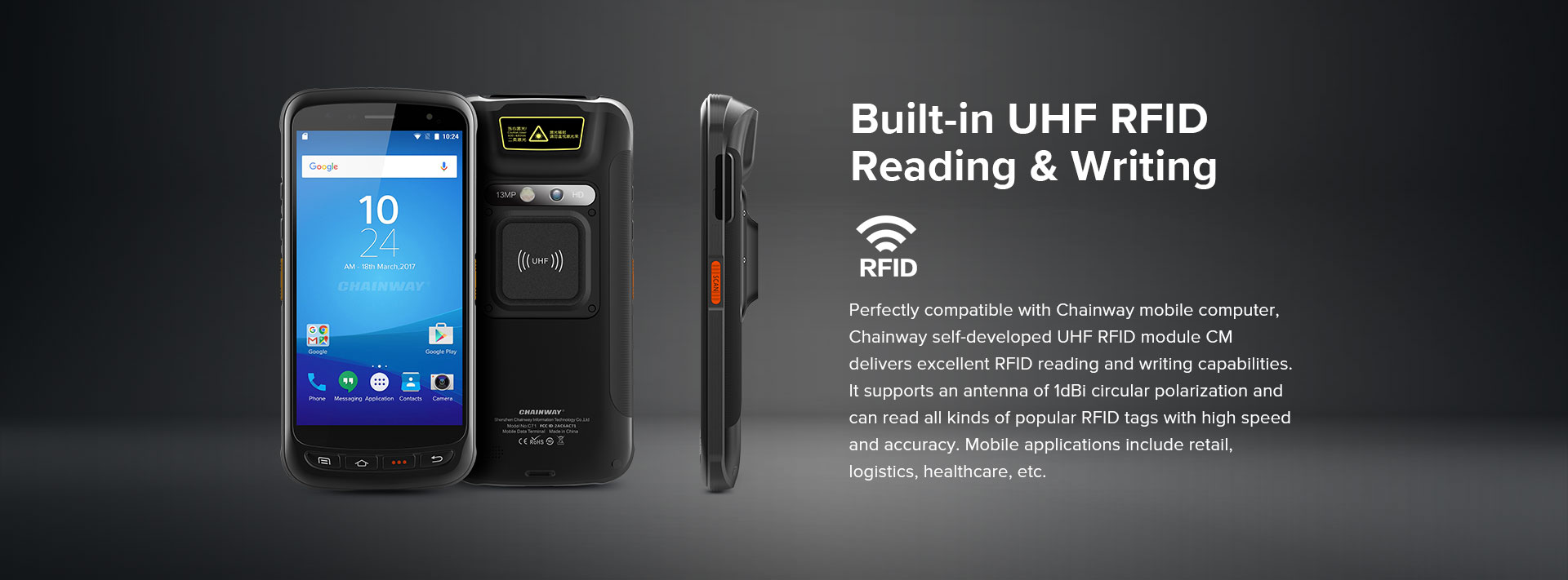 Android RFID Reader Chainway C71 (2D) - PMCS TECH LLC